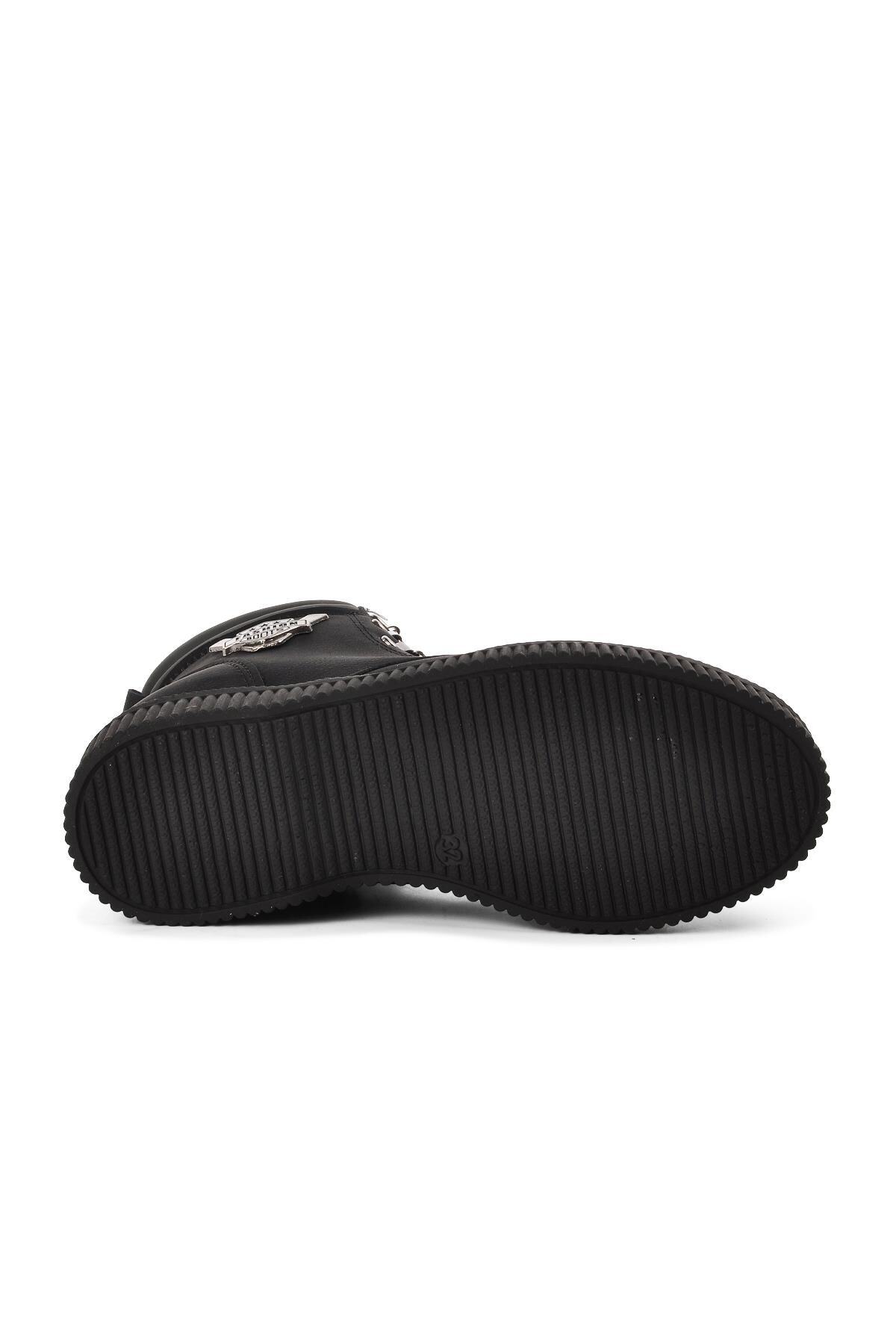 Walkway Parpat-F Siyah-Zümrüt İçi Kürklü Kız Çocuk Bot