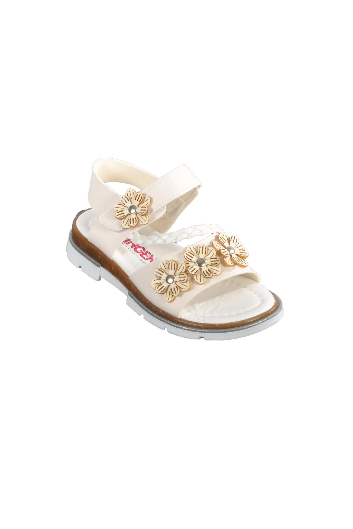 Şiringenç 002 P.Ayk White Children's Flat Sandals
